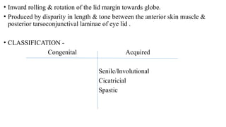 ENTROPION in detailed analysis and management | PPTX