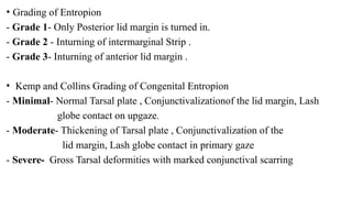 ENTROPION in detailed analysis and management | PPTX