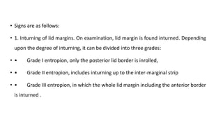 Entropion o.a claa 2nd year | PPTX