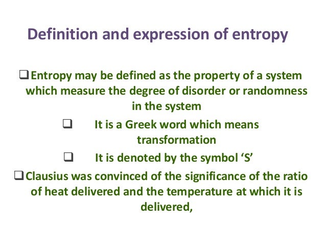 Entropy Meaning