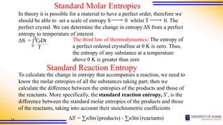 CHEMISTRY 217 Entropy.pdf (UNIVERSITY OF GHANA) | PPT