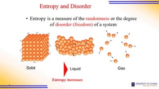 CHEMISTRY 217 Entropy.pdf (UNIVERSITY OF GHANA) | PPT