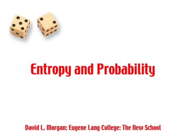 Entropy and Probability | PDF