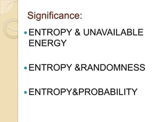 Entropy n process | PPTX | Physics | Science