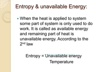 Entropy n process | PPTX | Physics | Science