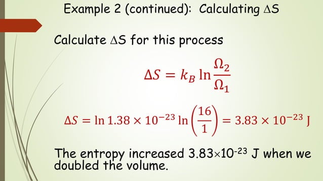 Chem 2 - The Second Law of Termodynamics: Entropy Microstates and the ...