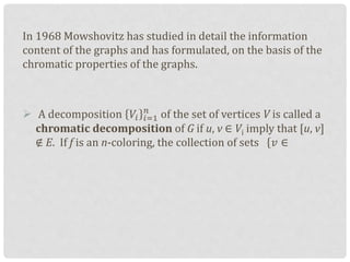 Entropy based measures for graphs | PPT