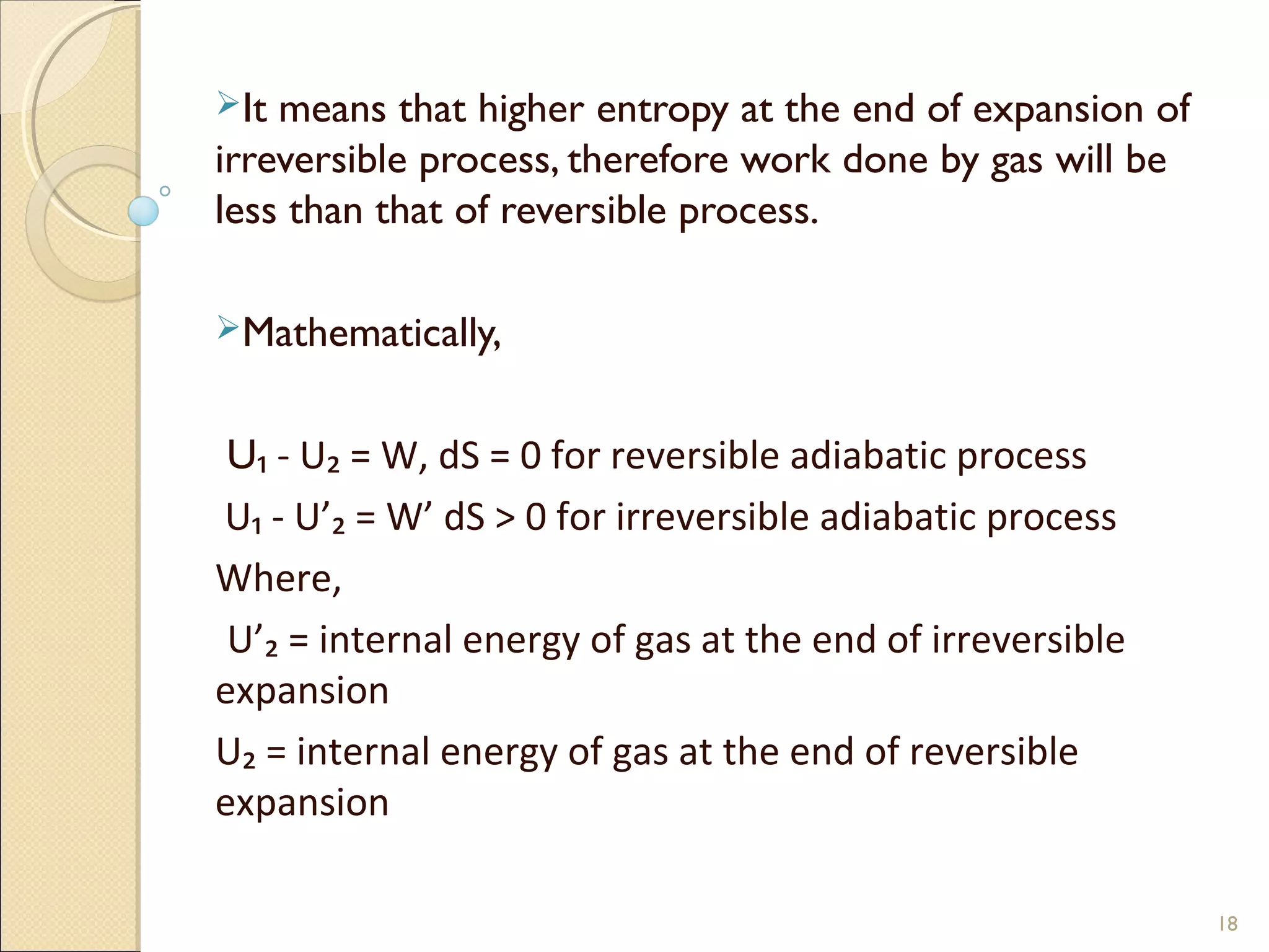 Entropy change during thermodynamic process | PPT