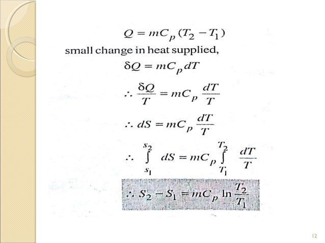 Entropy change during thermodynamic process | PPT