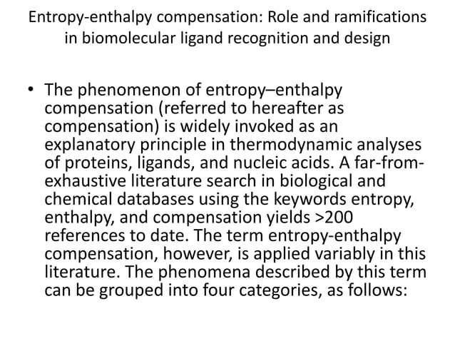 Entropy – enthalpy compensation.pptx