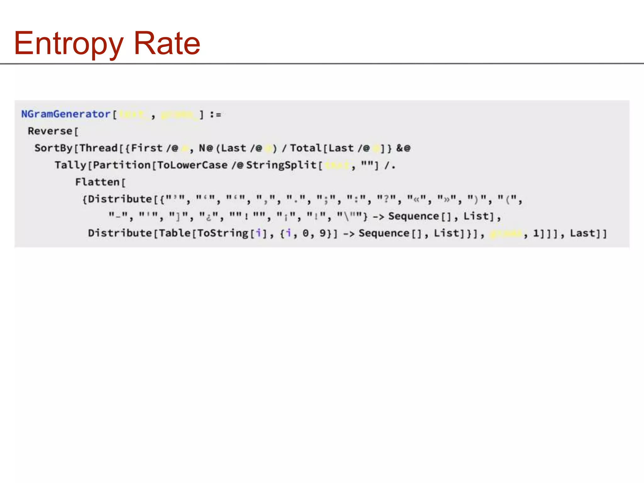 Unit 3: Entropy rate, languages and multidimensional data | PPT
