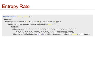 Unit 3: Entropy rate, languages and multidimensional data | PPT