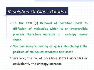 Entropy : statistical approach | PPSX