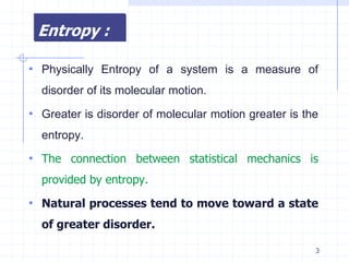 Entropy : statistical approach | PPSX