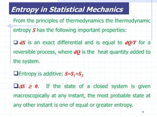 Entropy : statistical approach | PPSX