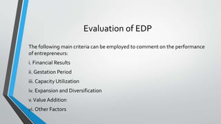 Entrpreneurial development programme | PPTX