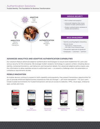 Entrust datacard --Authentication solutions overview | PDF