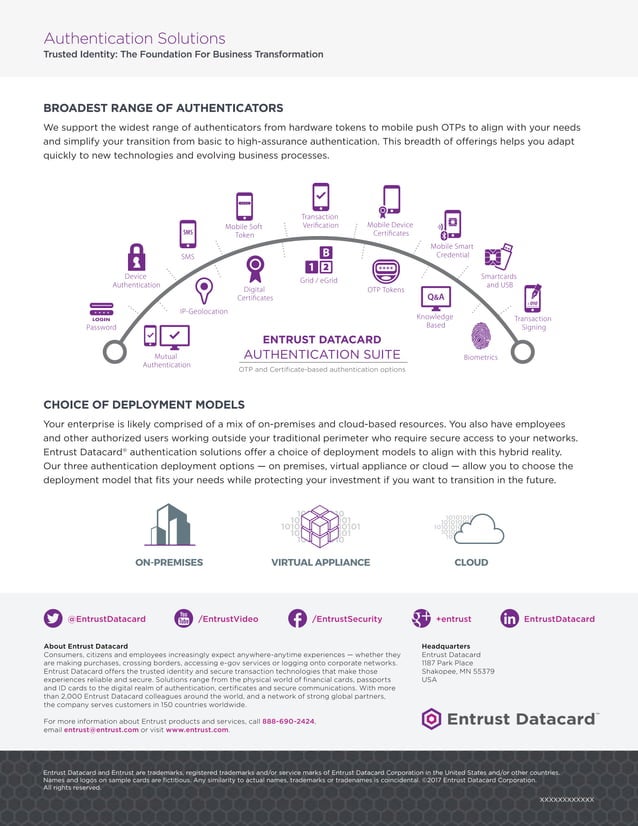 Entrust datacard --Authentication solutions overview | PDF Entrust datacard --Authentication solutions overview | PDF