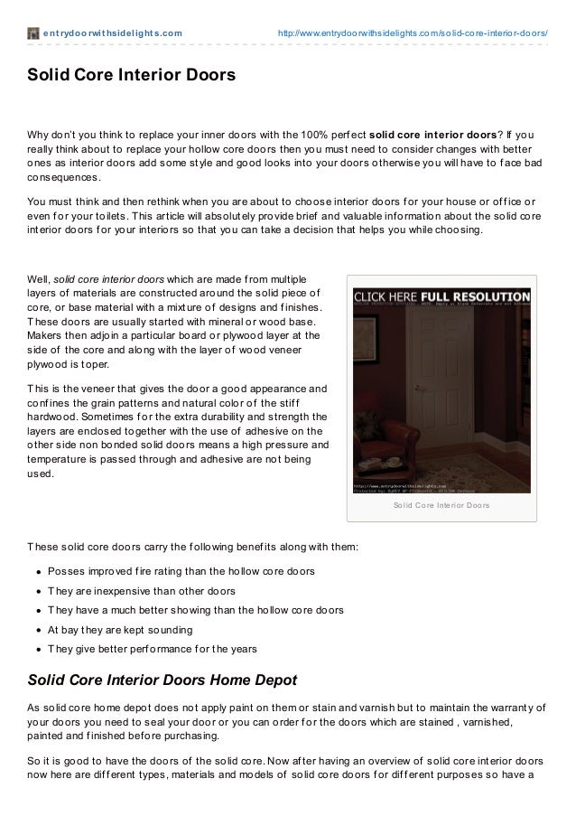 Solid Core Interior Doors