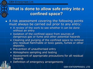 Entry into Confined Spaces | PDF