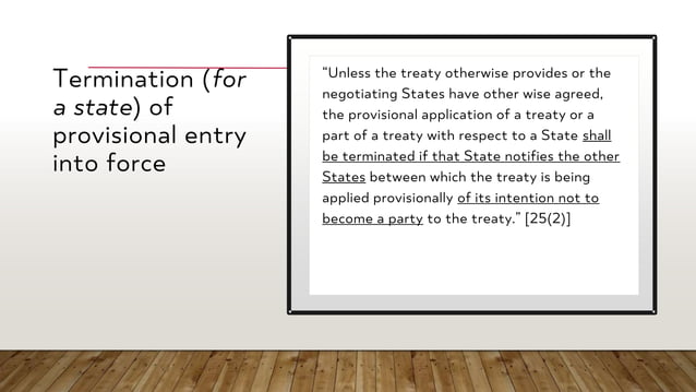 Entry into force- ppt treties fot public intllaw | PPT