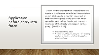 Entry into force- ppt treties fot public intllaw | PPTX