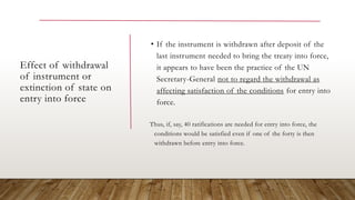 Entry into force- ppt treties fot public intllaw | PPT
