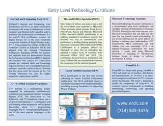 Entry level Information Technology certification | PPT