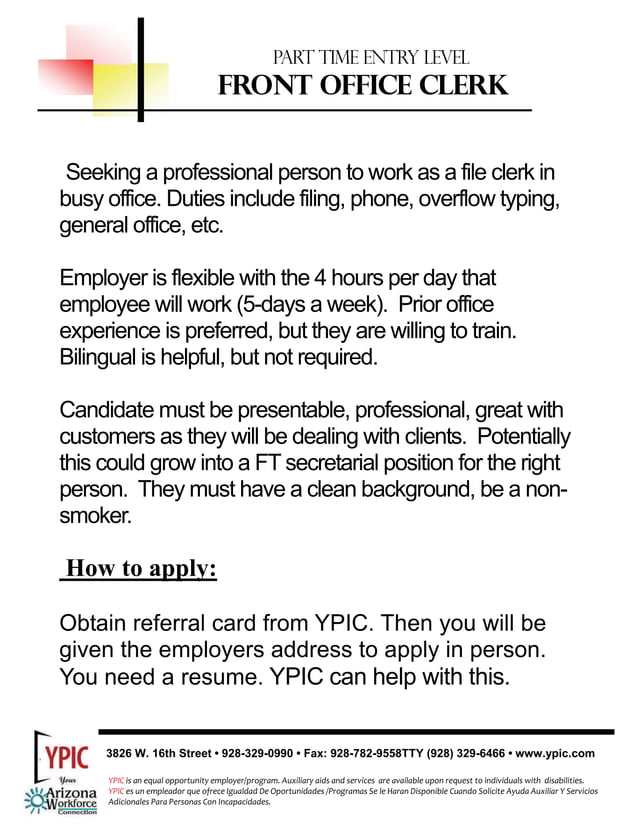 Entry level file clerk job description | PDF