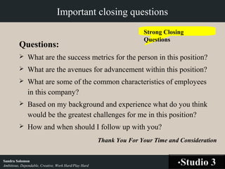 Entry level interview presentation (annotated) | PPT