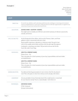 Entry level resume template! | PDF