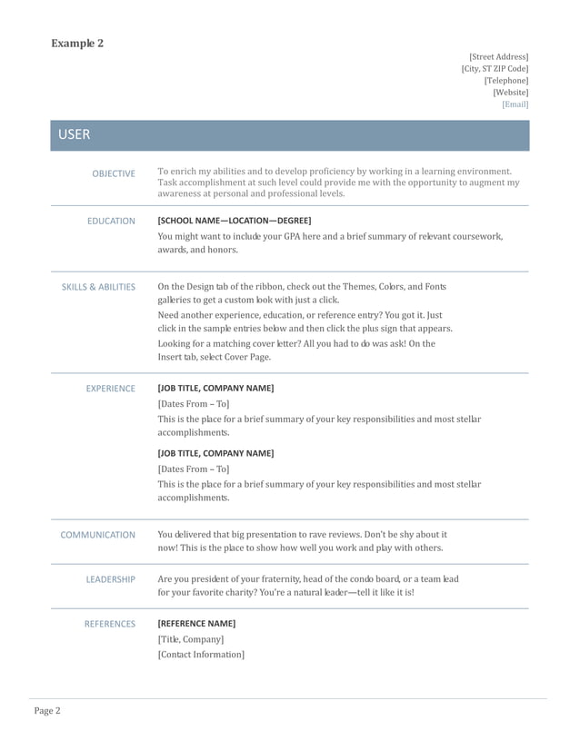 Entry level resume template! | PDF | Resume Writing and Advice | Job Search