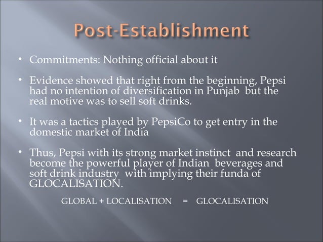 Entry Of Pepsi In India | PPT