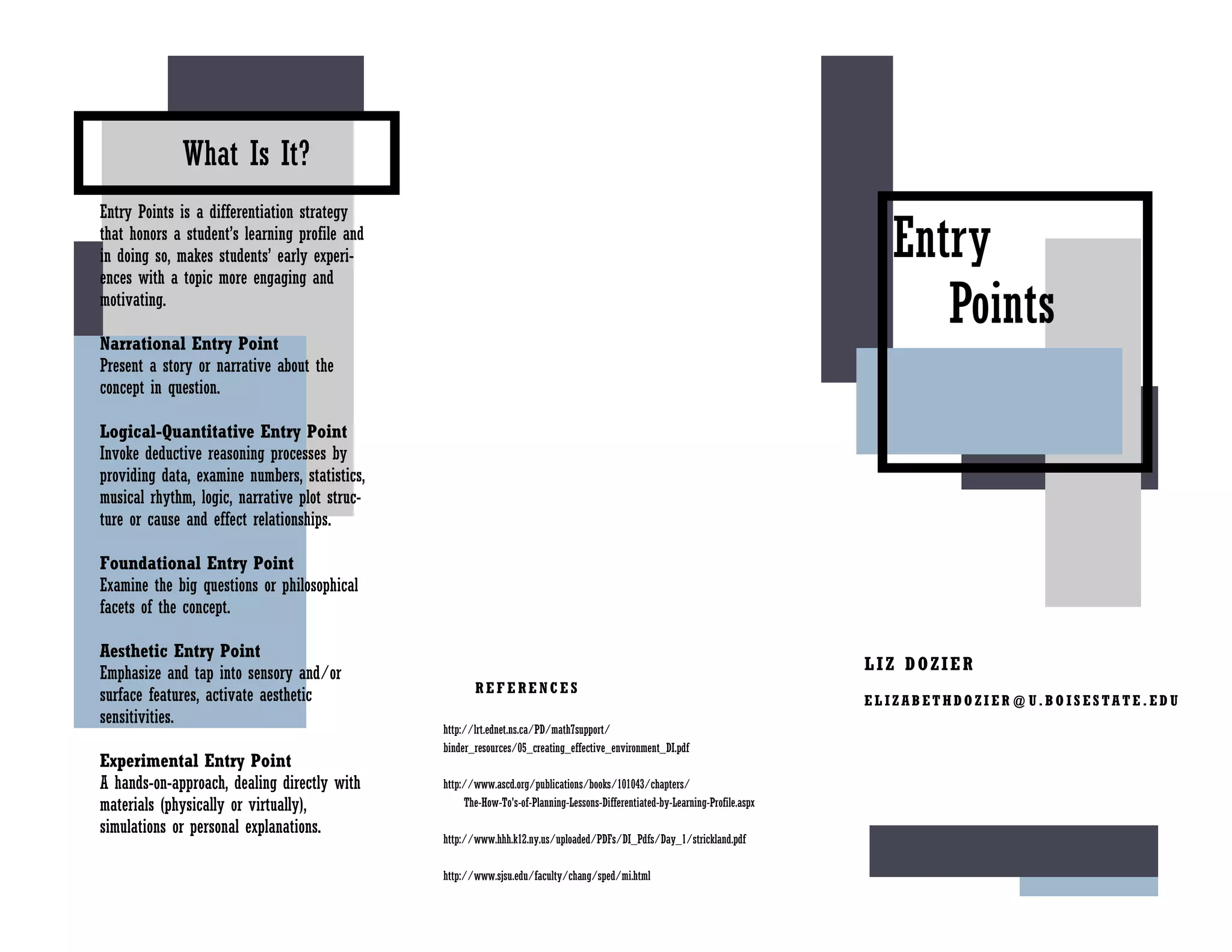 Entry points brochure | PDF