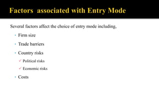 Entry strategy and strategic alliances | PPTX