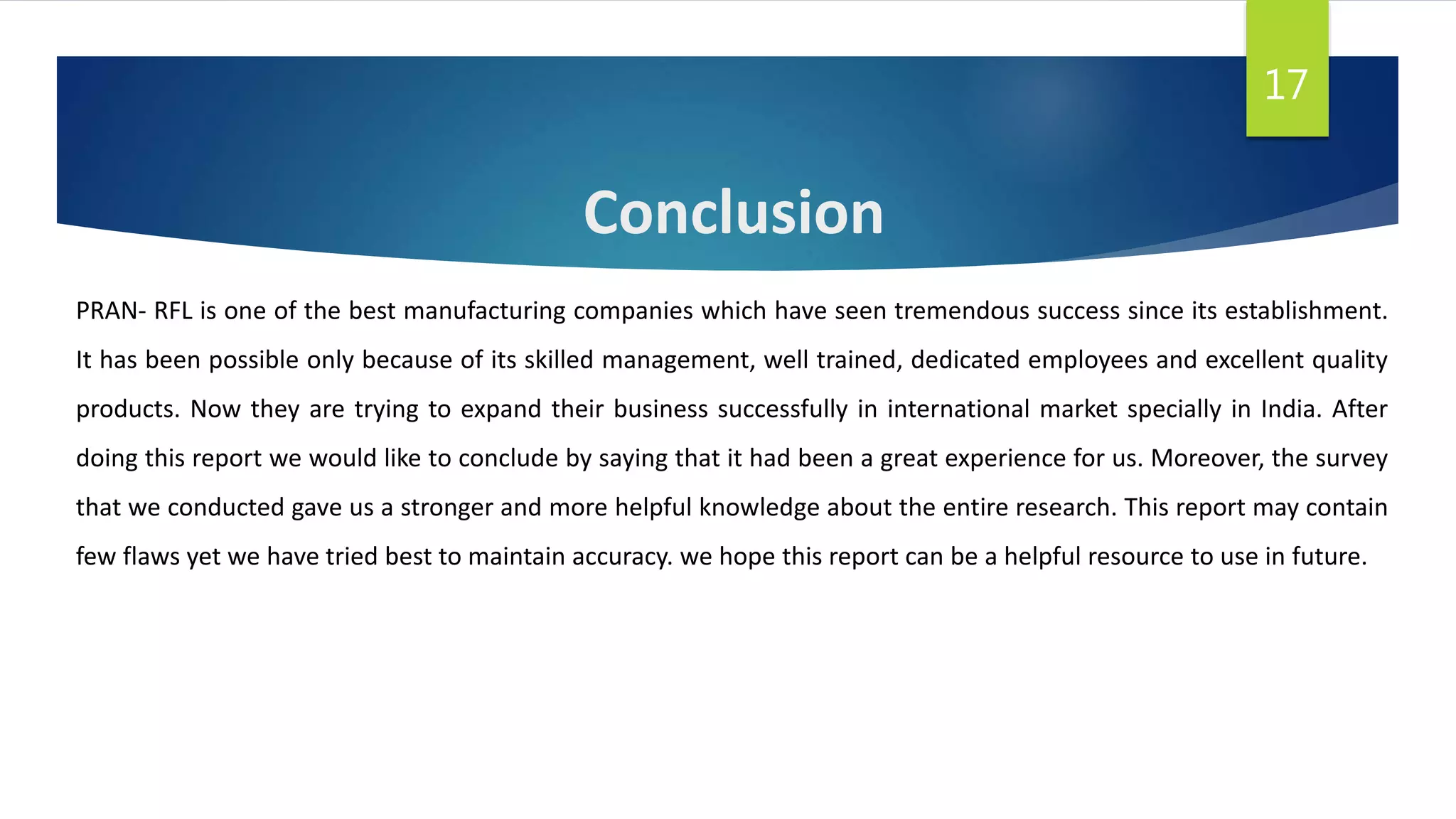 Entry strategy of Pran Rfl Group in Indian Market | PPTX