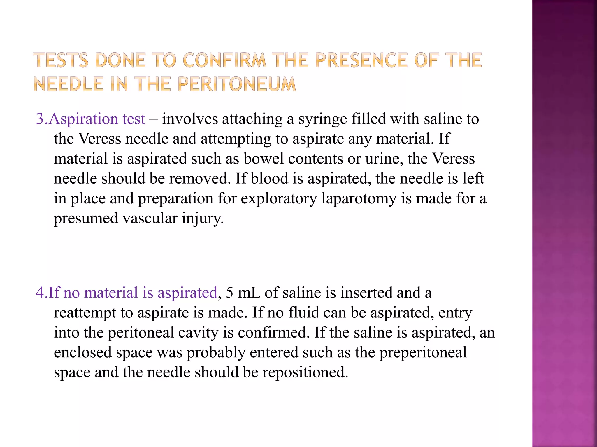 Entry technique with veress needle in Laparoscopy | PPTX