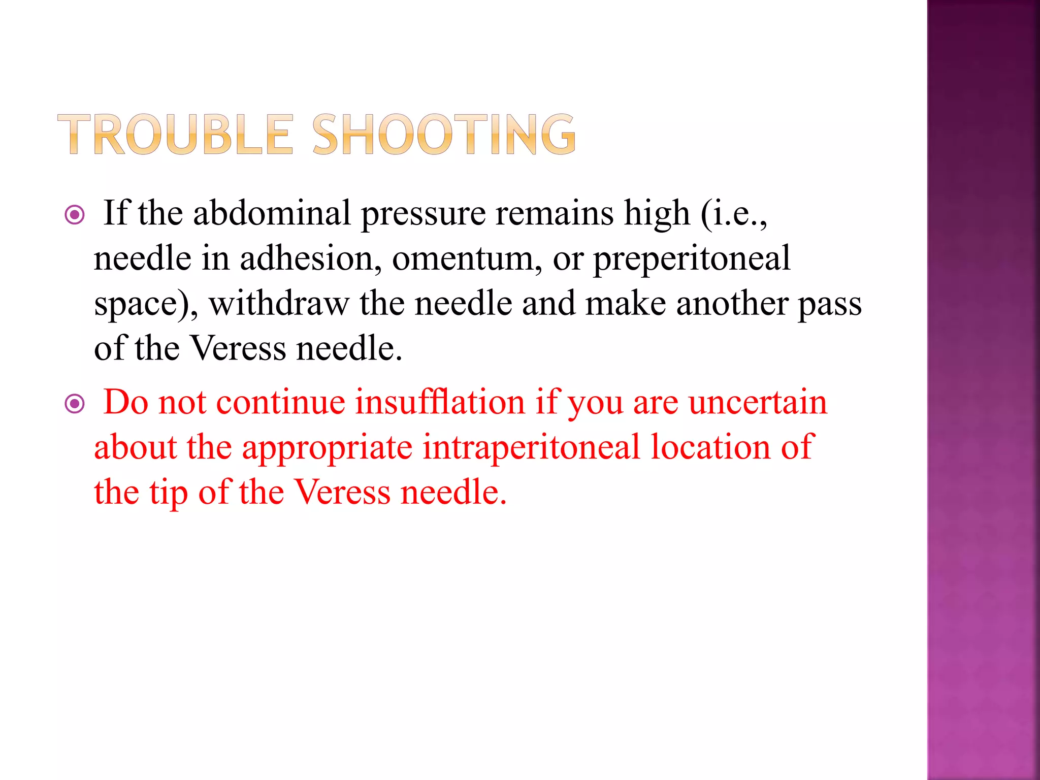 Entry technique with veress needle in Laparoscopy | PPTX