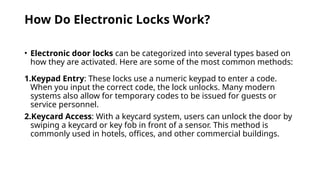 Entryway to High-Tech Security for main door | PPT