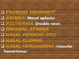 ENT about DEVELOPMENT OF NOSE | PPTX
