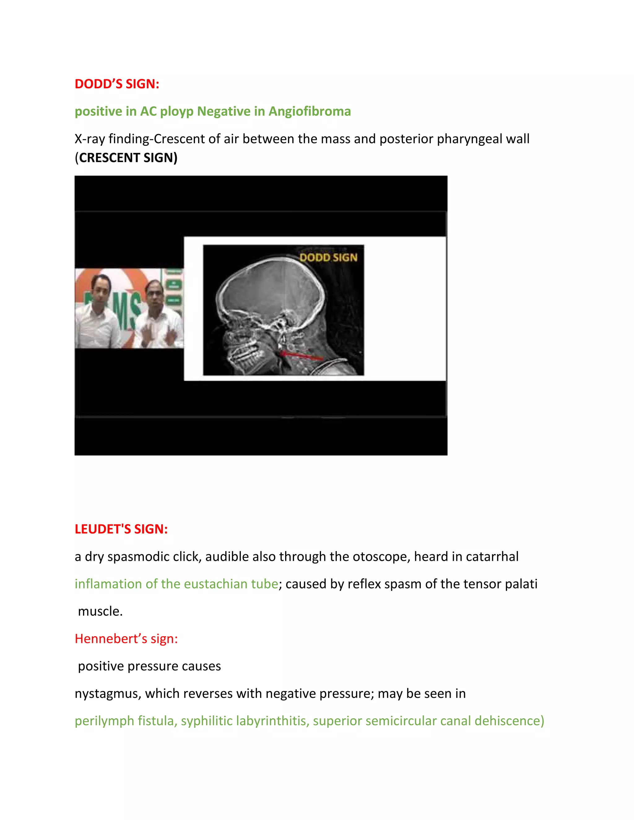 Ent signs by yassin hasan | PDF