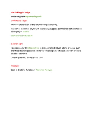 Ent signs by yassin hasan | PDF