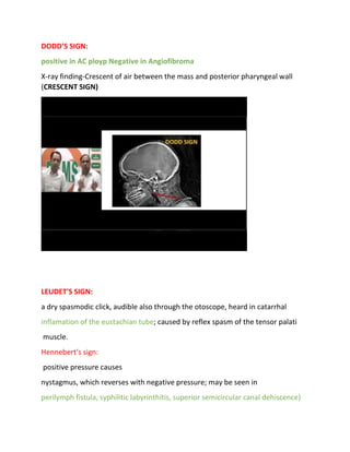 Ent signs by yassin hasan | PDF