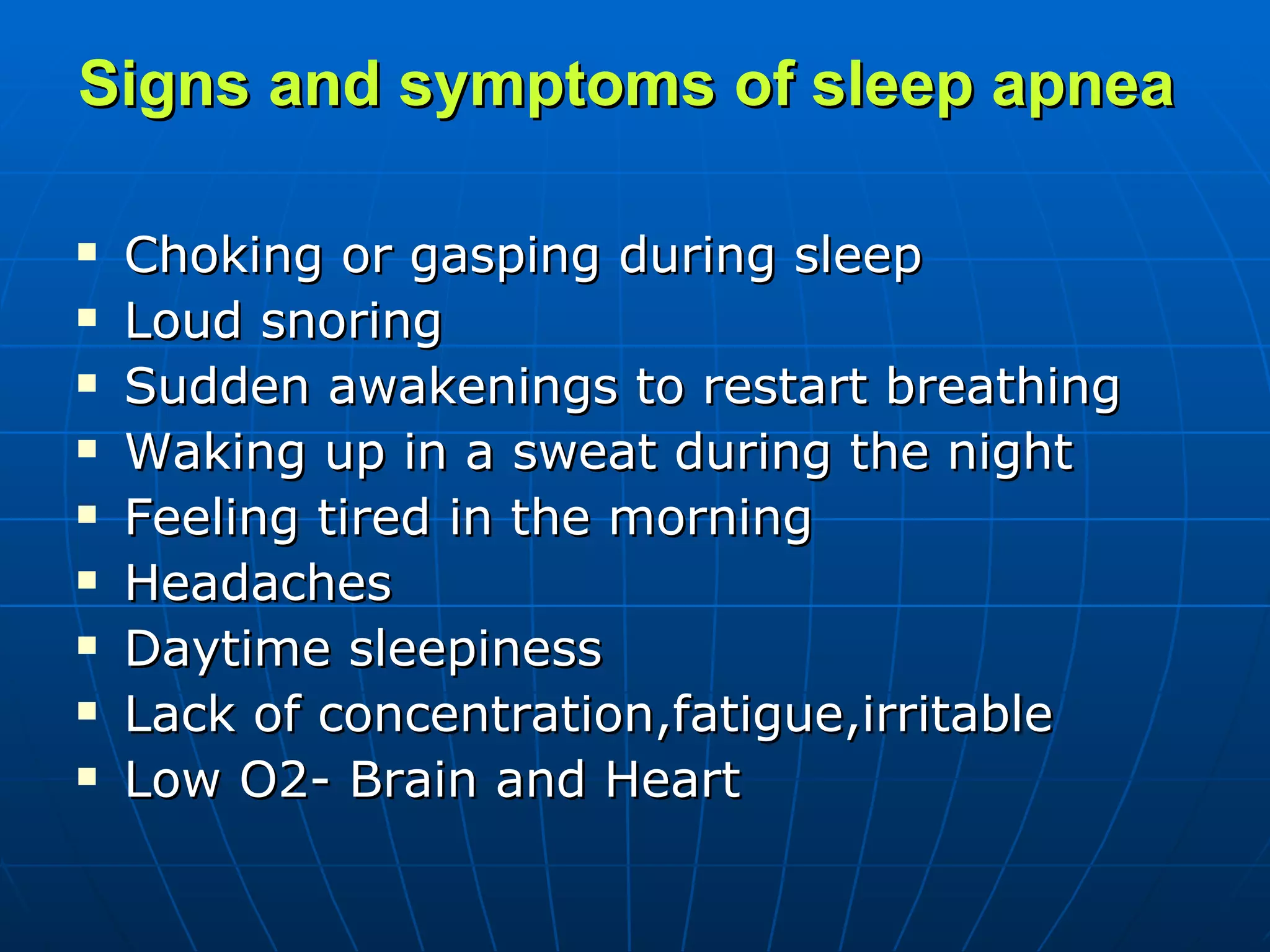 Snoring and Obstructive Sleep Apnea:Management | PPT