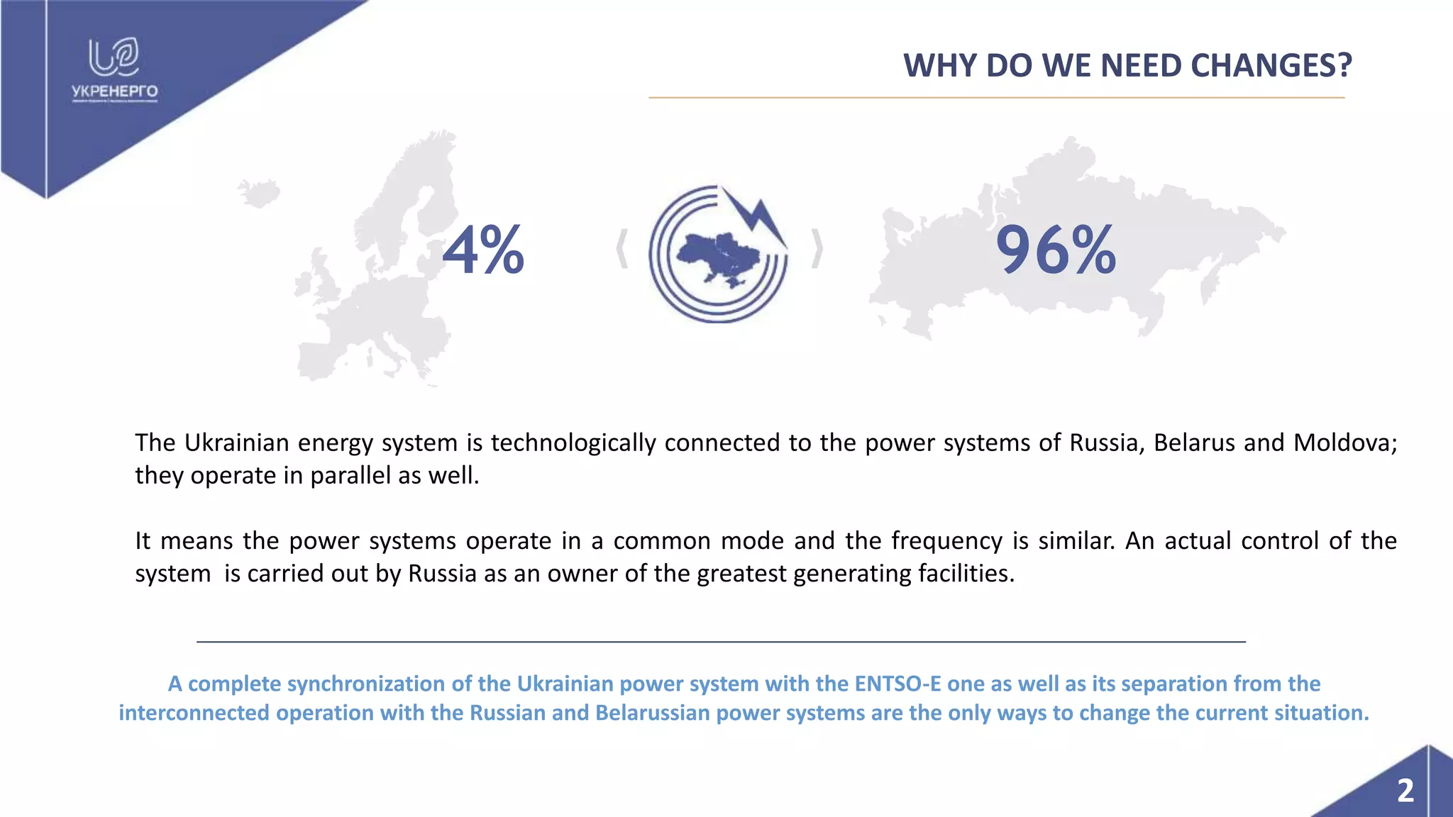 INTEGRATION OF THE UKRAINIAN ENERGY SYSTEM INTO ENTSO-E: PERSPECTIVES ...
