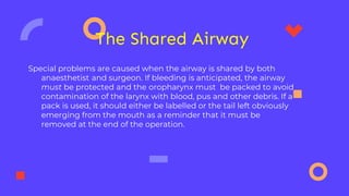 anaesthesia consideration for Ent surgery | PDF