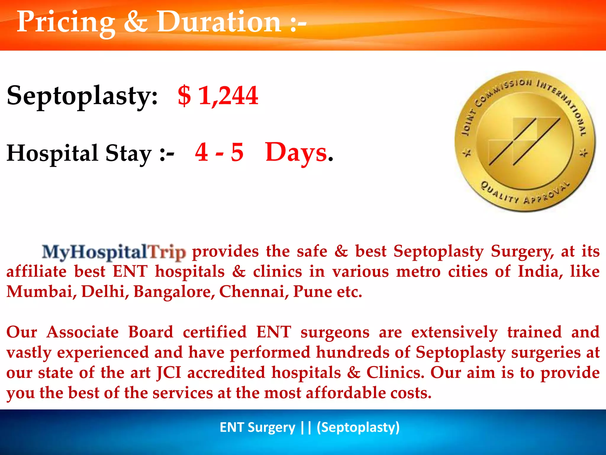 Ent surgery (septoplasty) | PPT