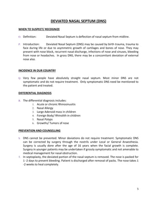 Ent treatment guidelines Govt of India | PDF