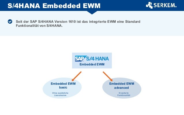 SAP S/4HANA embedded EWM advanced