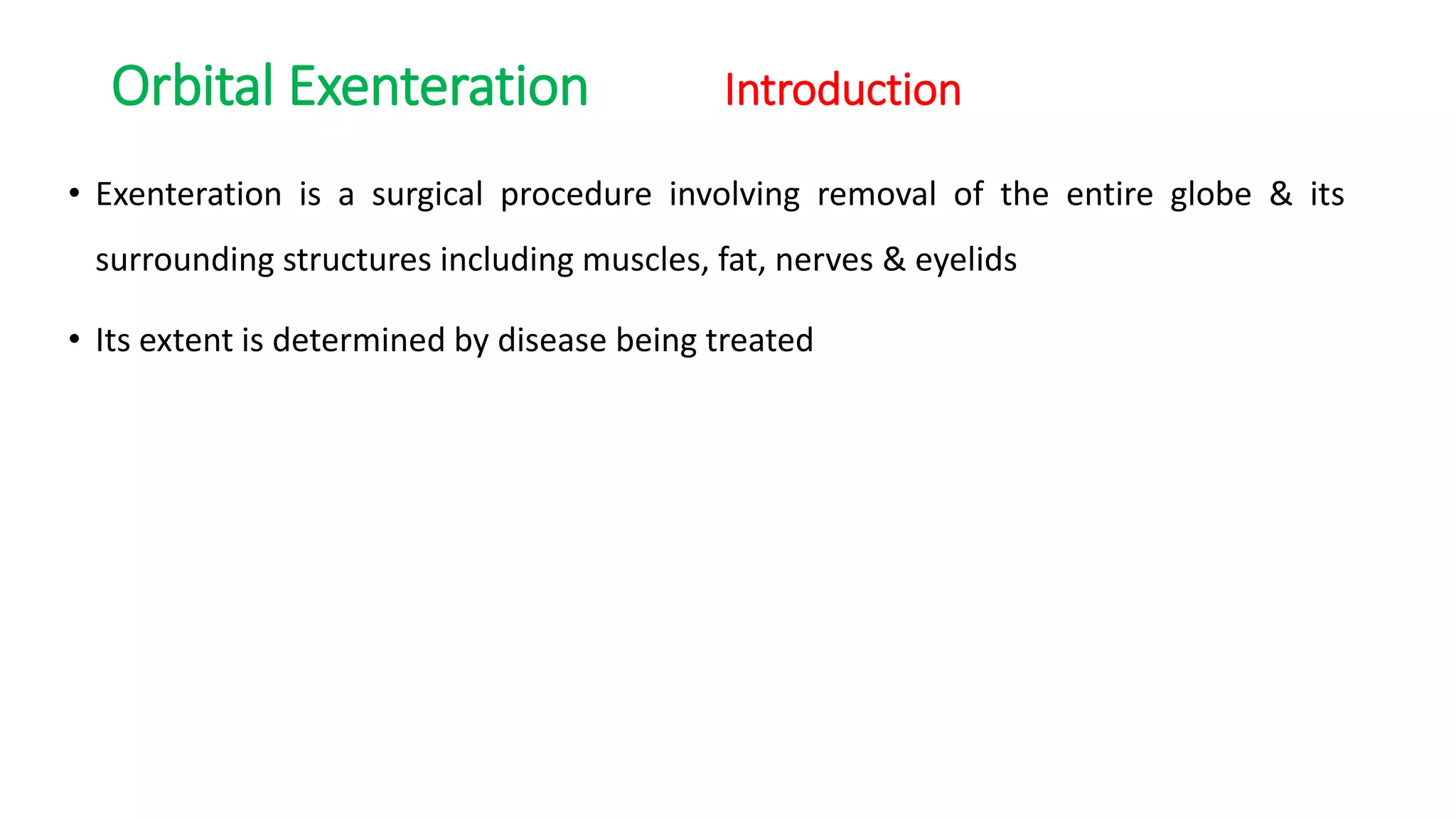 Enucleation, evisceration, exenteration | PPTX